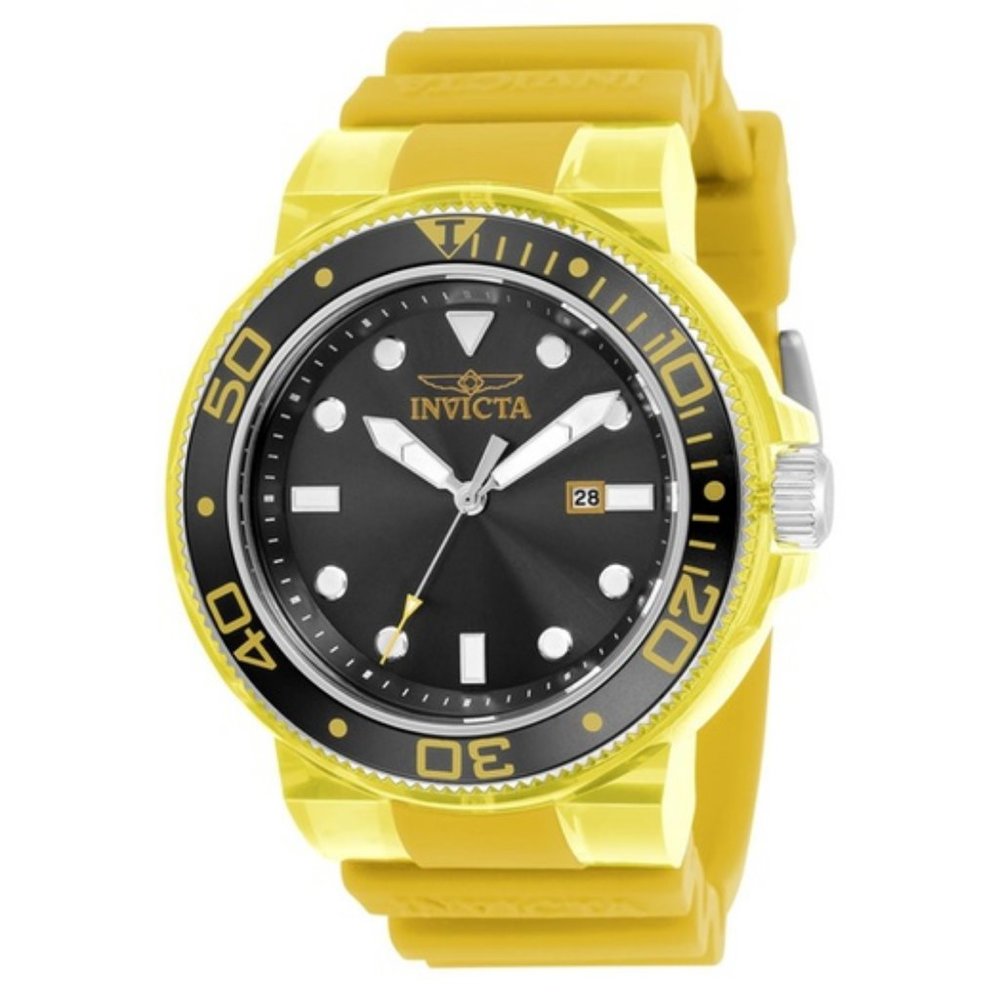 Invicta Pro Diver 51.5 Mm Anatomic Men's Yellow Watch… - Gem